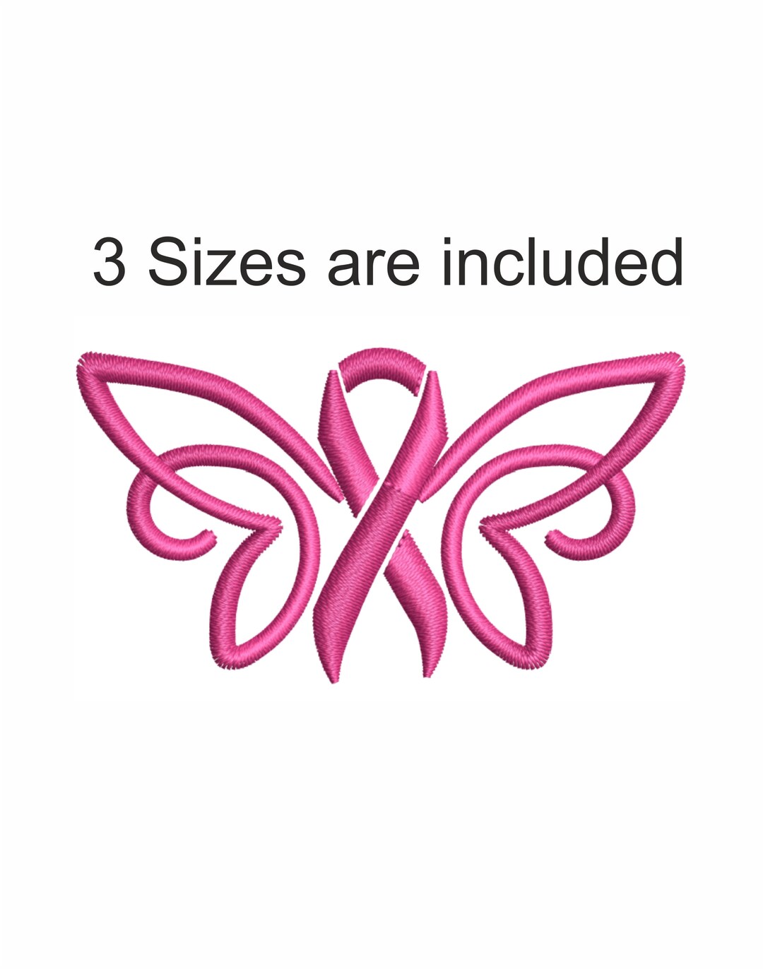 Breast Cancer Ribbon With Wings Embroidery Design | Pes File | Dst File ...