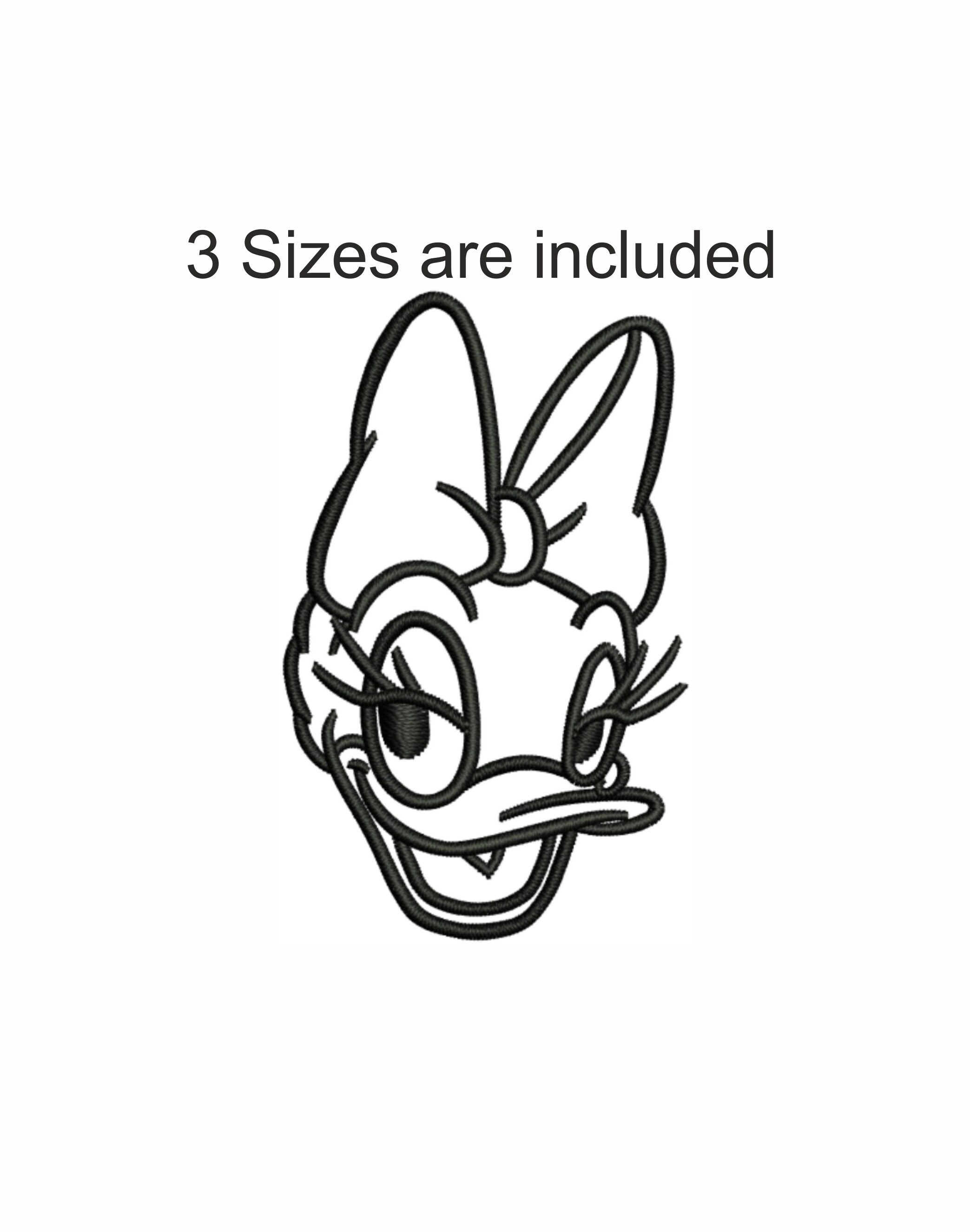 Daisy Duck Outline Embroidery Design | Daisy Duck Outline Pes File ...