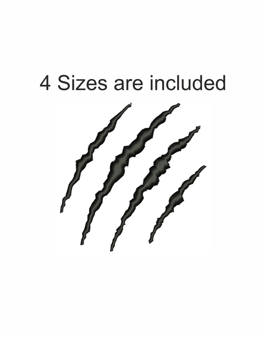 Claw Marks Embroidery Design | Claw Marks Pes File | Claw Marksdst File | Claw Marks Jef File ...