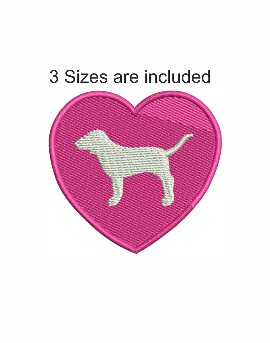 Dog Love Pink Embroidery Design | Dog Love Pink Pes File | Dog Love ...