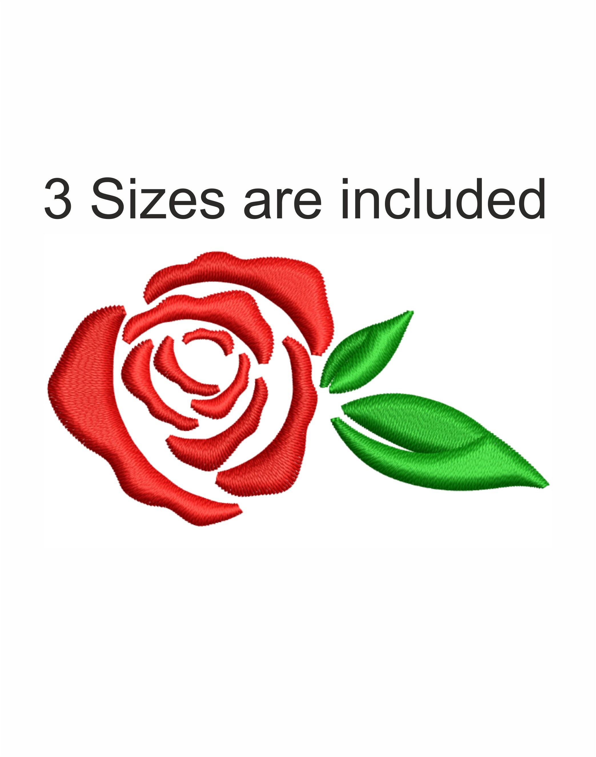 Rose Embroidery Design | Rose Pes File | Rose Dst File | Rose Jef File ...