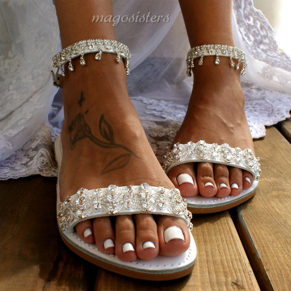 Rhinestone Sandals - Etsy