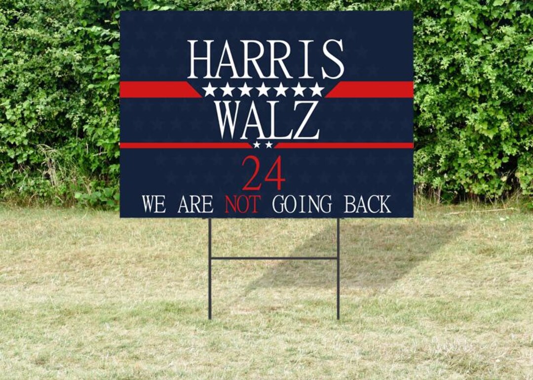 Harris Walz 2024 Obviously Yard Sign Coroplast Harris for President ...