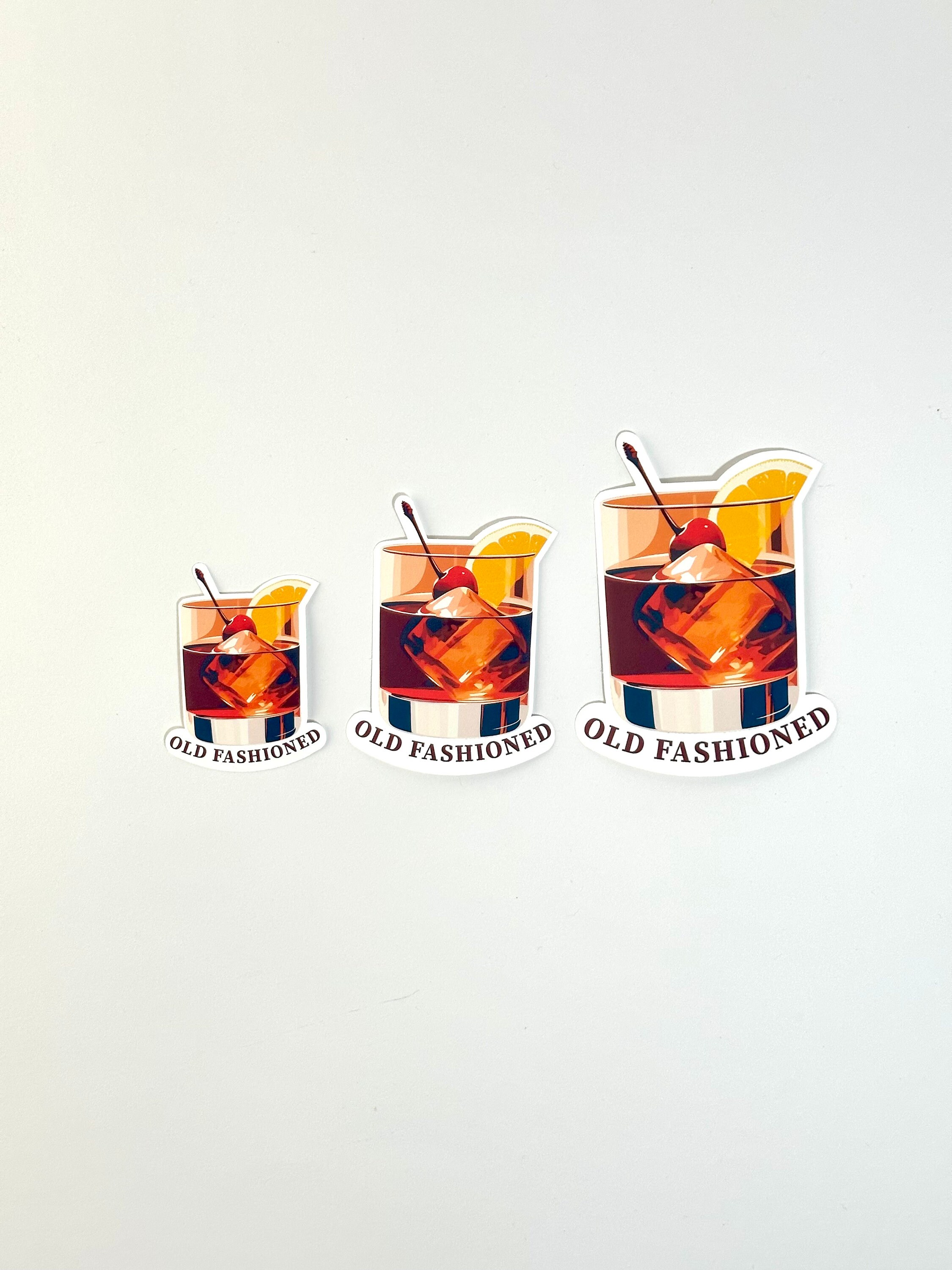 Old Fashioned Cocktail Sticker, Whiskey Lover, Alcoholic Gift, Vinyle ...
