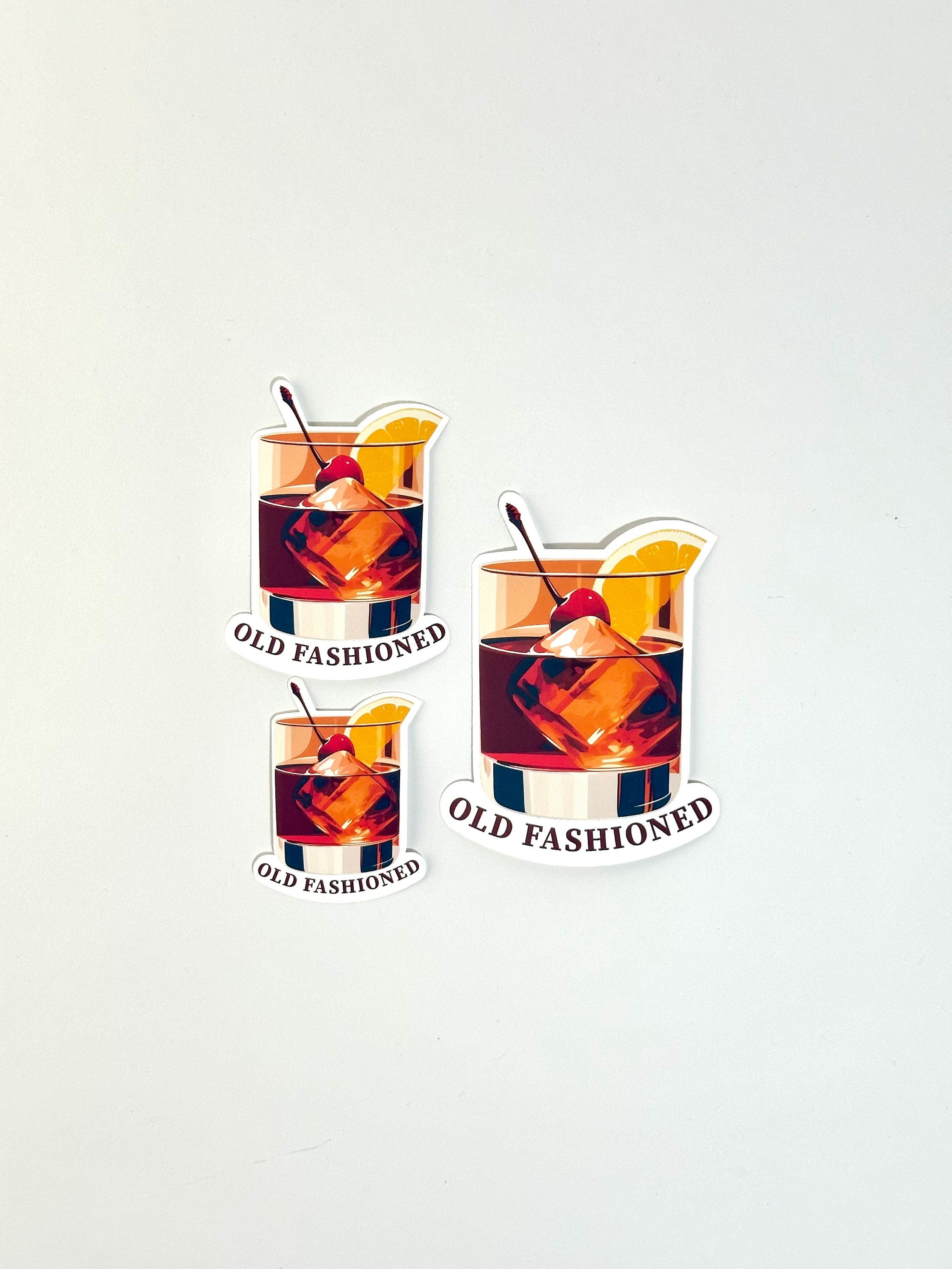Old Fashioned Cocktail Sticker, Whiskey Lover, Alcoholic Gift, Vinyle ...