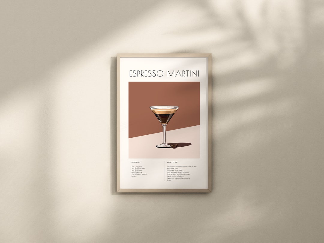 Espresso Martini Print, Espresso Martini Poster, Espresso Martini Decor ...