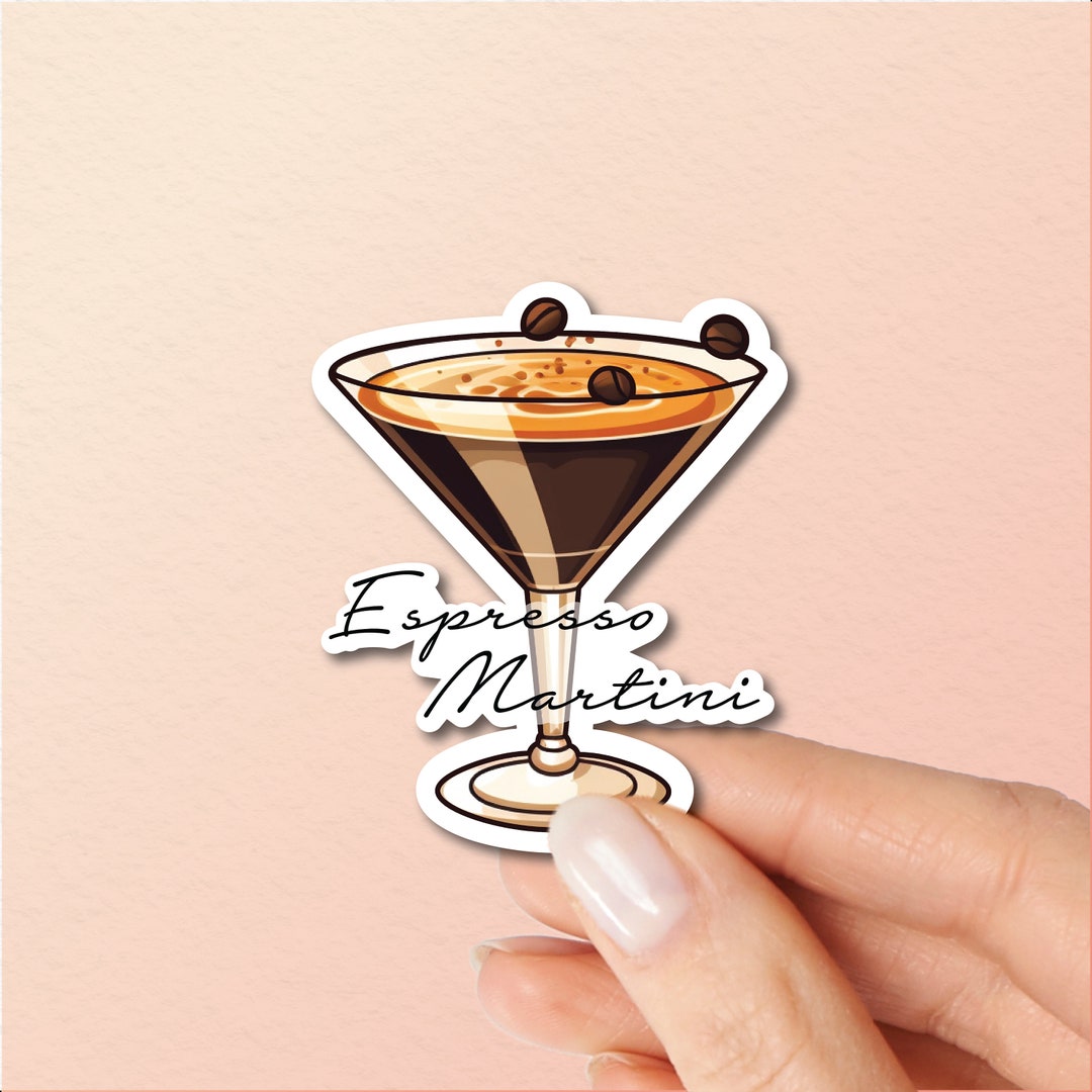 Espresso Martini Sticker, Alcoholic Gift, Vinyle Stickers, Mixology ...