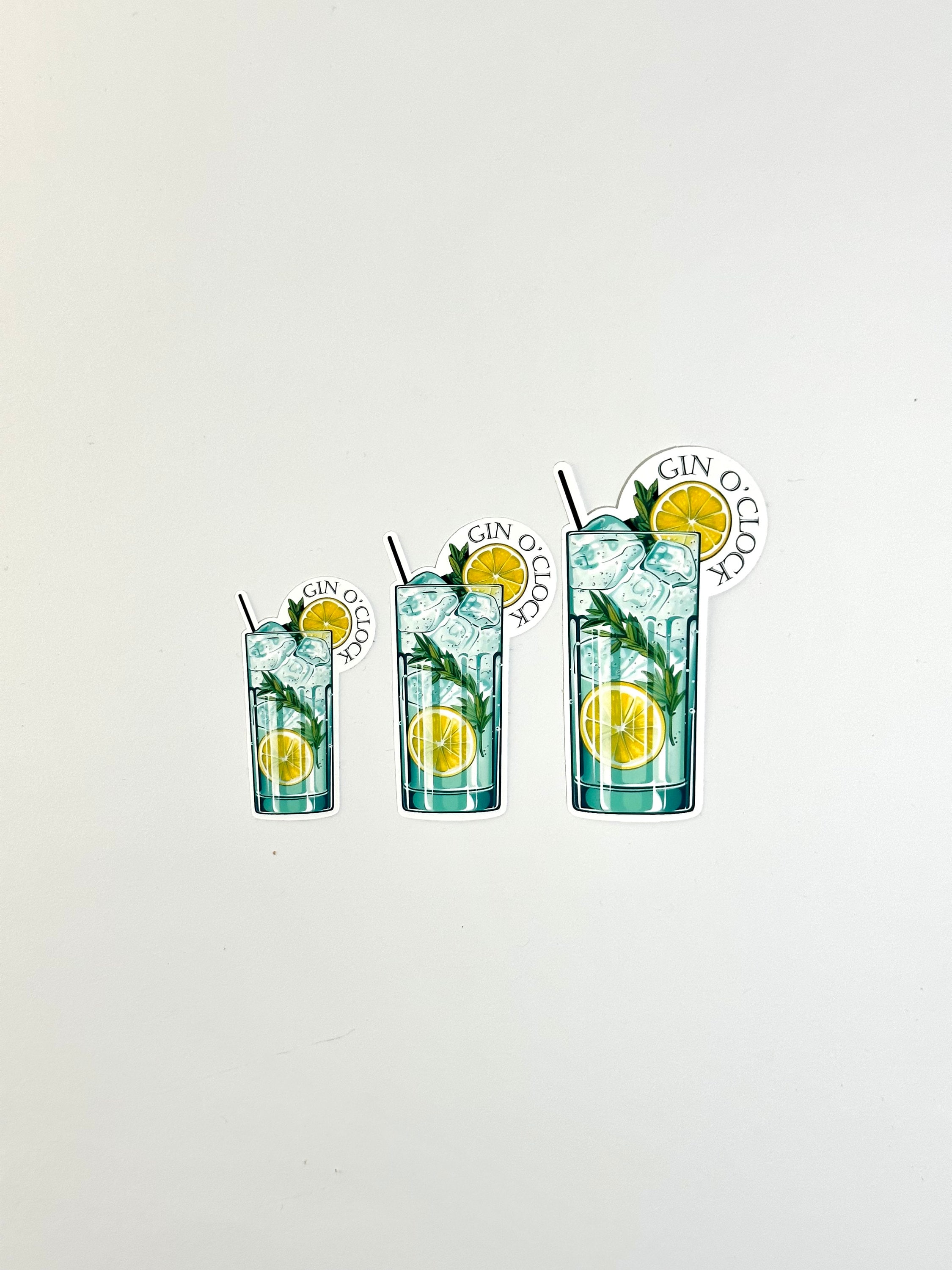 Gin Tonic Sticker, Gin & Tonic Art Gin O'clock Vinyle Stickers ...