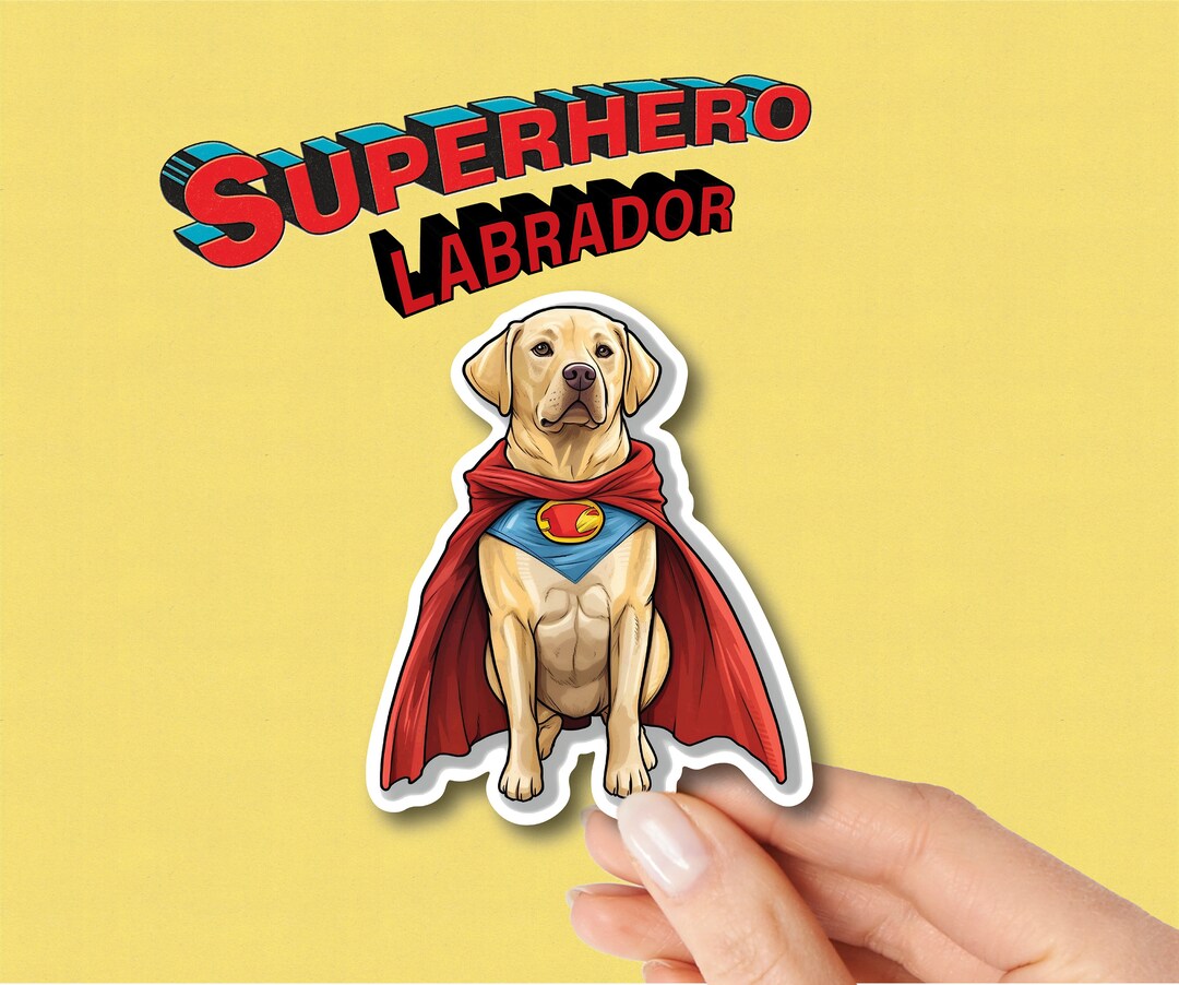 Labrador Sticker Superhero Vinyle Stickers Cute-pet Labrador Hund ...