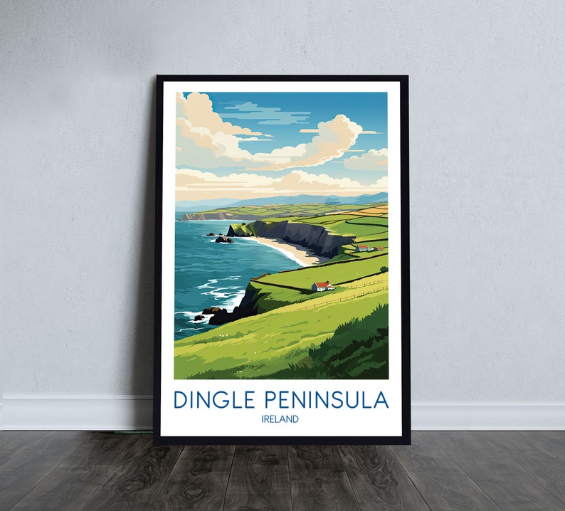Dingle Peninsula Travel Poster Dingle Peninsula Print - Etsy