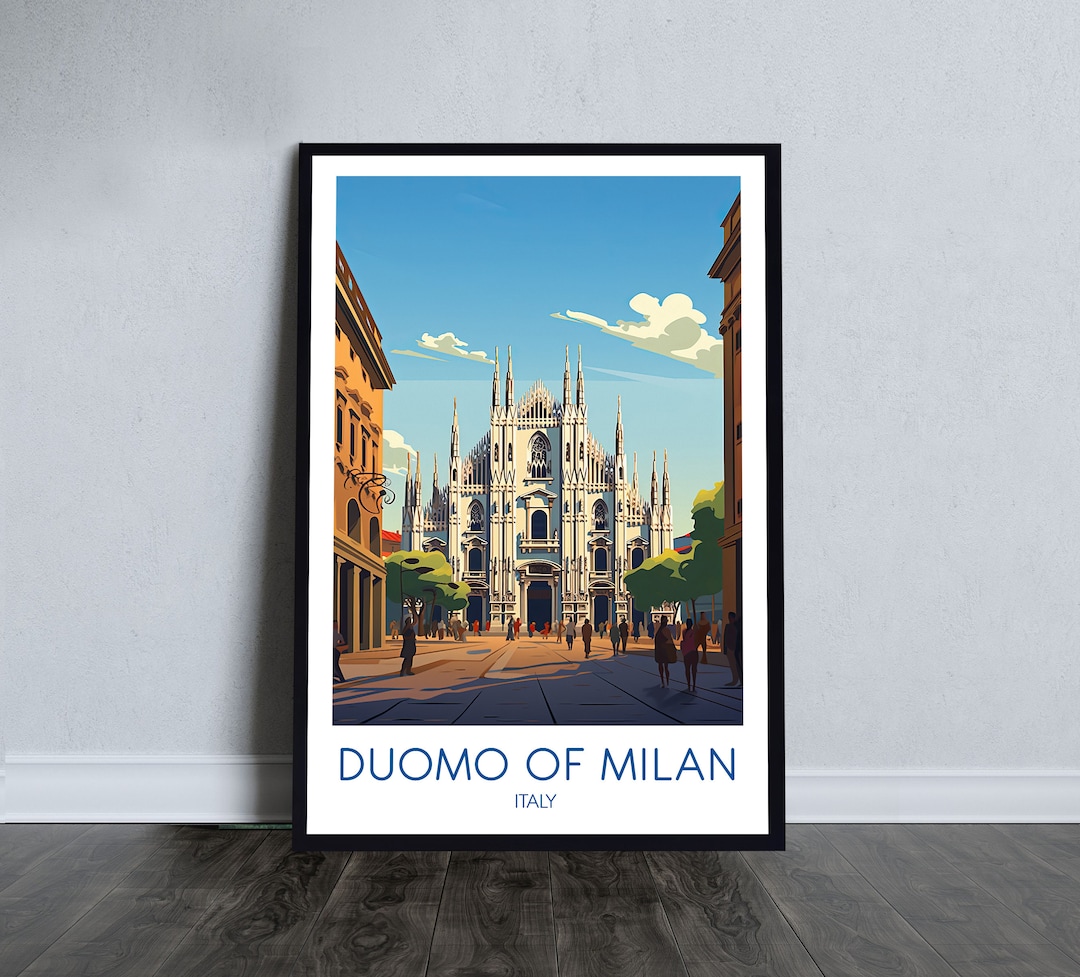 Duomo of Milan Travel Poster Duomo of Milan Print Italy - Etsy