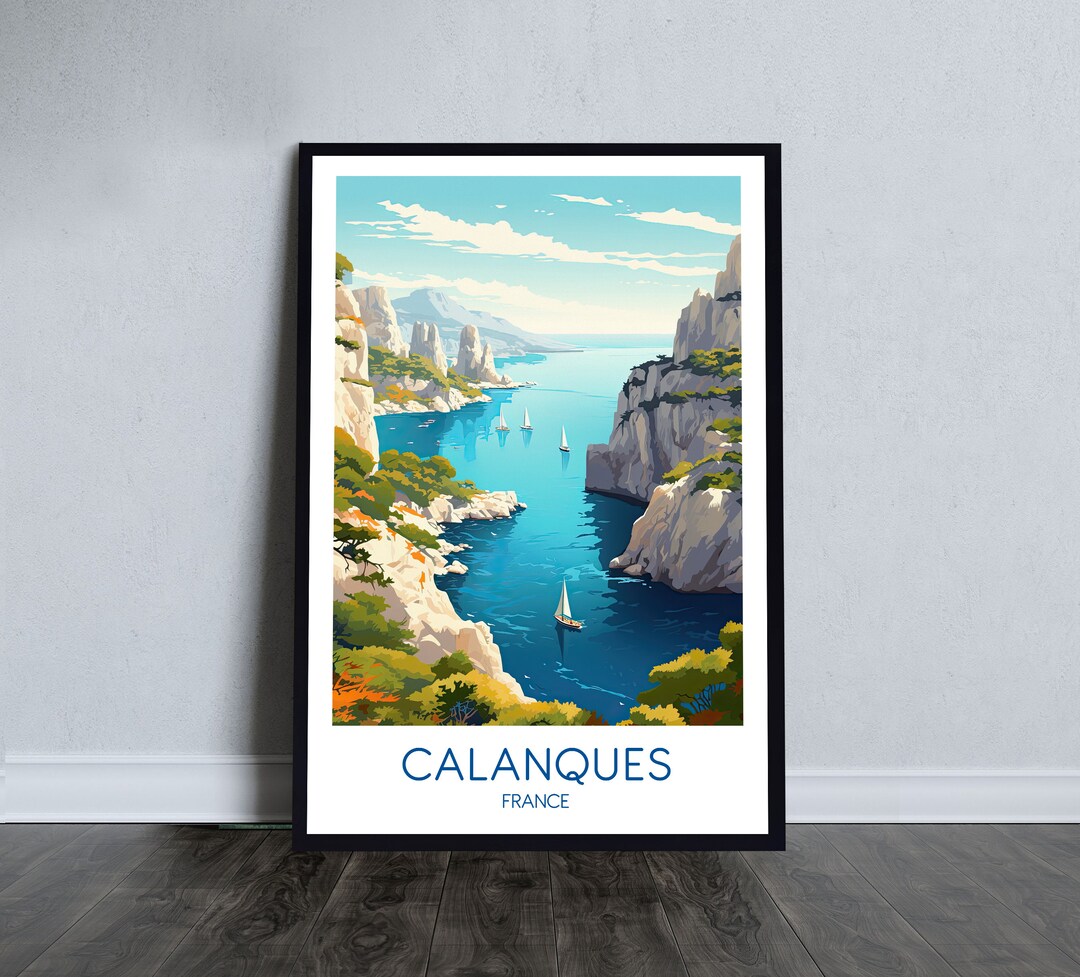 Calanques Travel Poster Calanques Art France Poster - Etsy