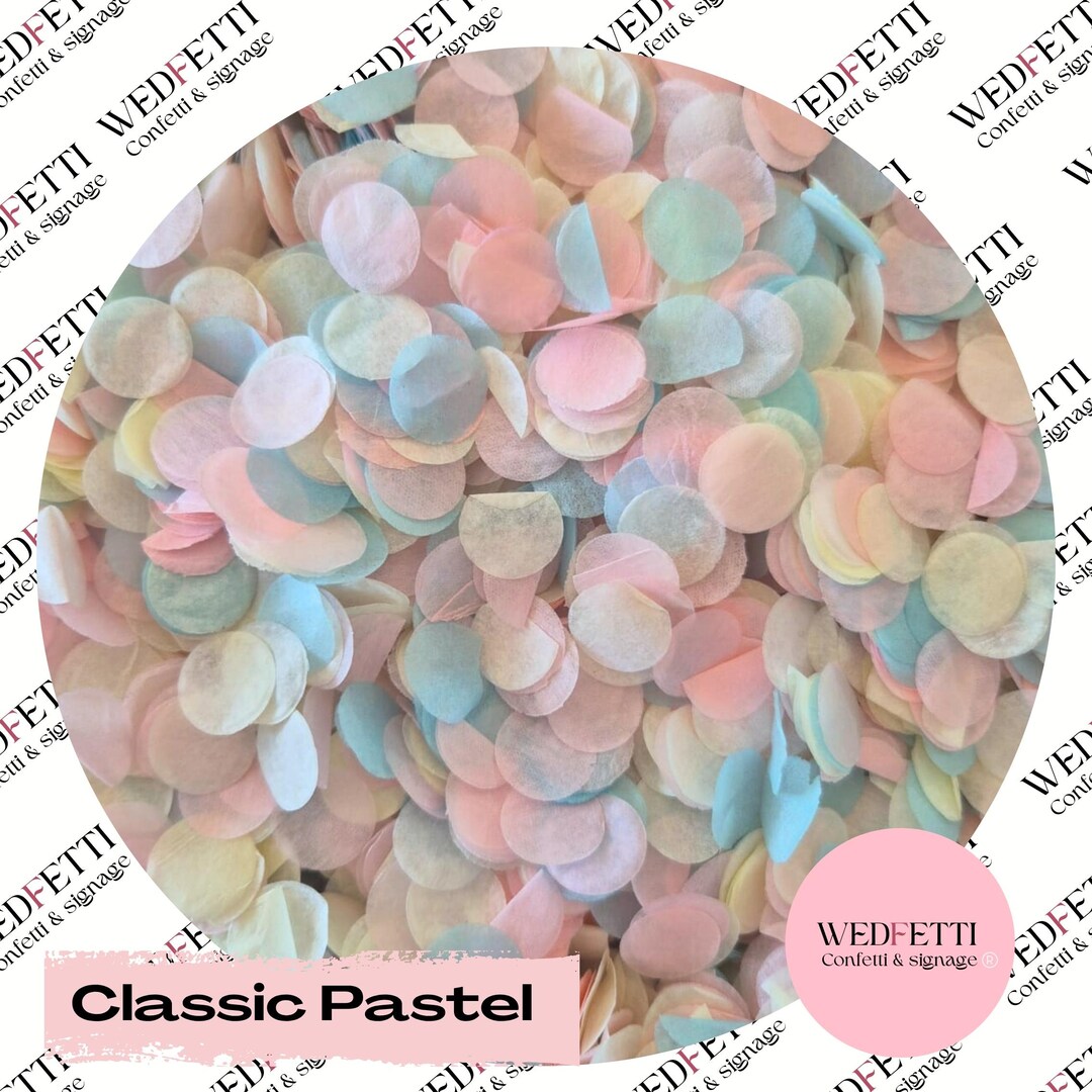 Biodegradable Paper Wedding Confetti - Classic Pastels - Etsy UK