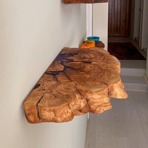 Purple Resin Shelf With Olive Wood, Boho Nursery Room Decor, New Home ...