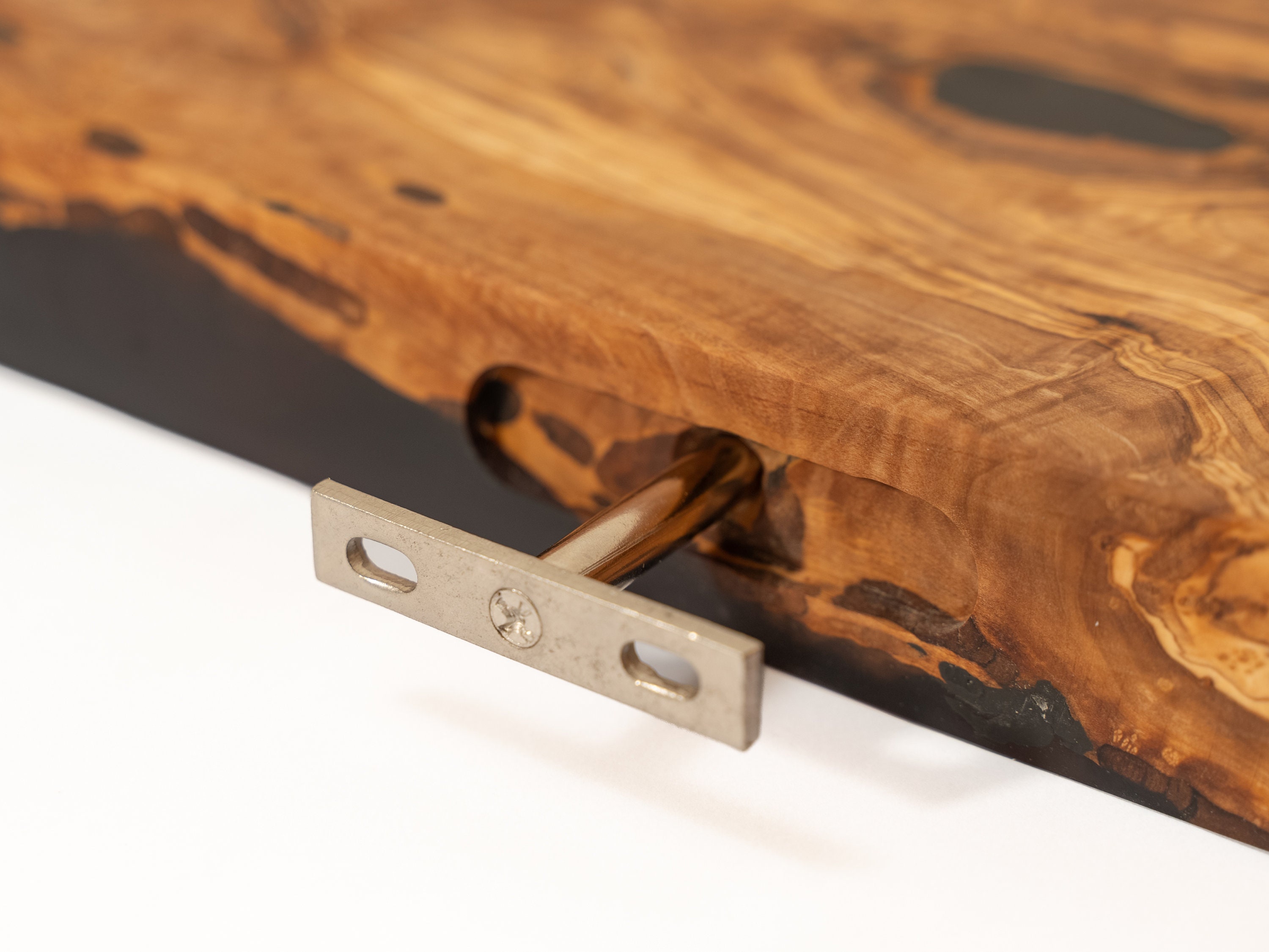Unique Floating Olive Wood Shelf With Raw Edges - Etsy