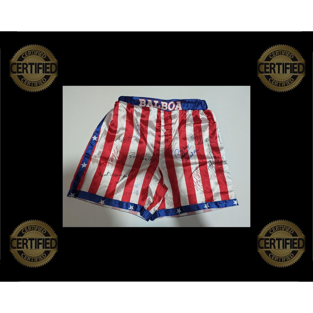 Rocky Balboa USA Boxing Shorts Signed by the Cast of Rocky - Etsy