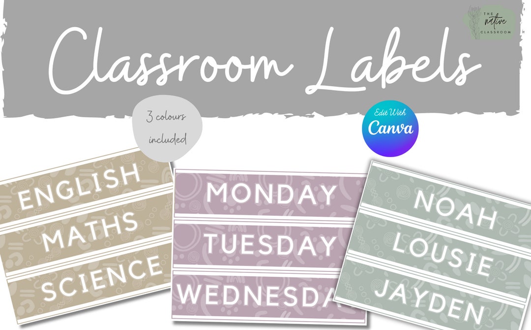 Indigenous Classroom Labels | Stories Collection| Editable Template ...
