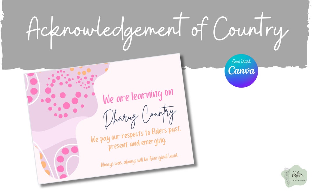 Acknowledgement of Country- Wisdom Collection - Etsy Australia