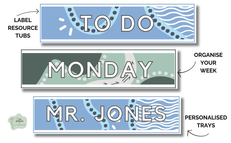 Indigenous Classroom Labels Land and Sea Collection Editable Template ...