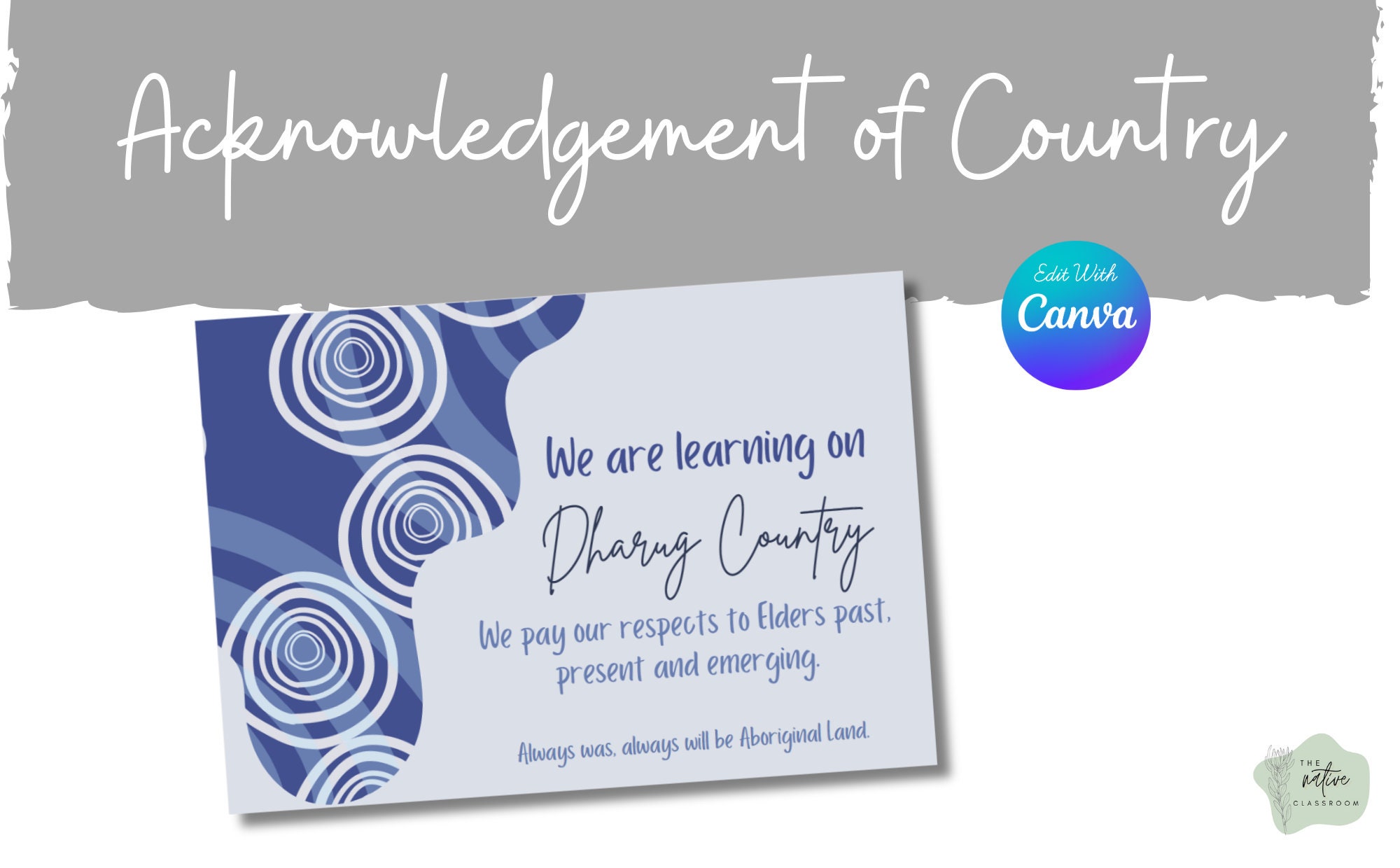 Acknowledgement of Country- Strength Collection - Etsy Australia