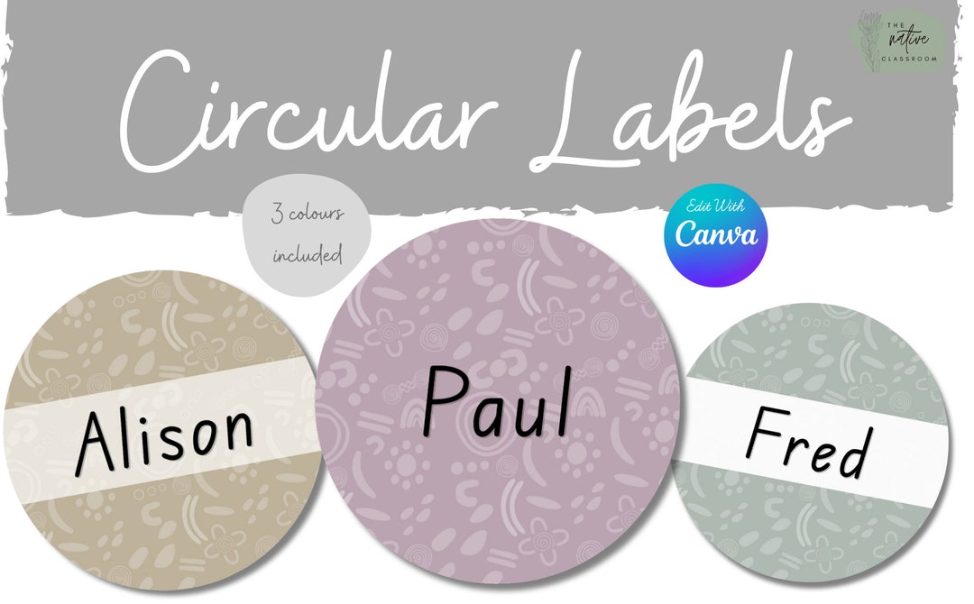 Indigenous Circular Labels Stories Collection Editable Classroom Decor ...