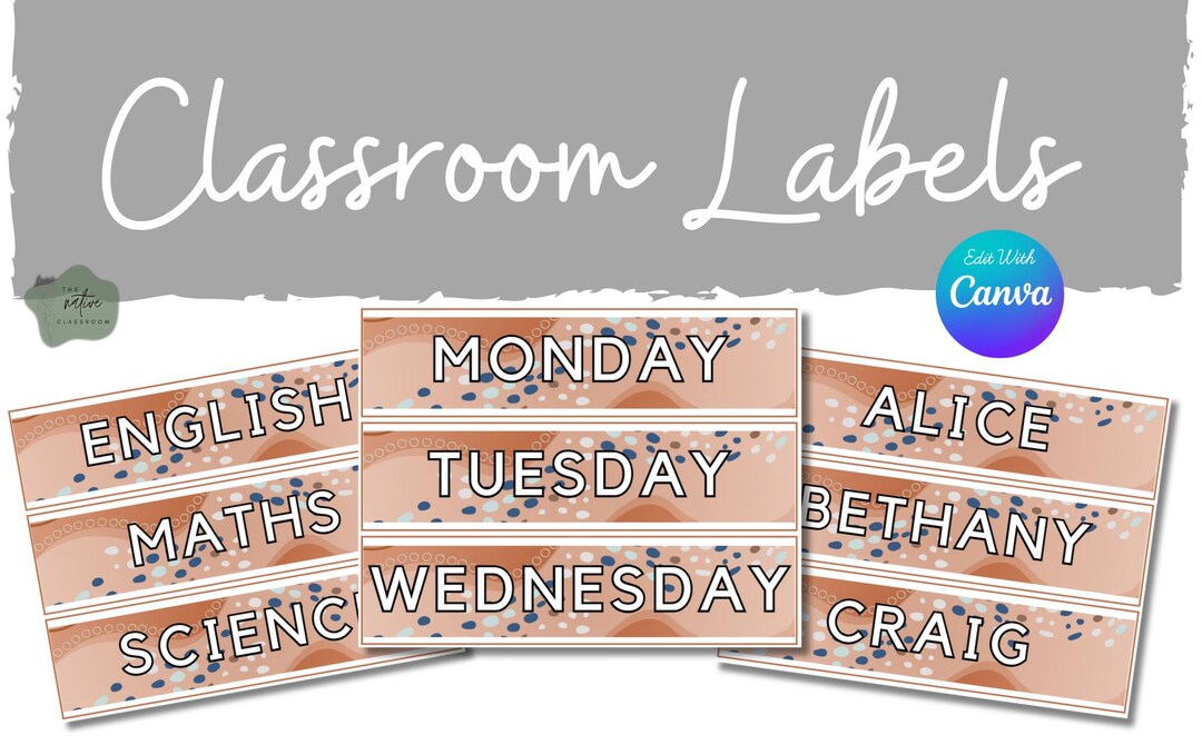 Indigenous Classroom Labels | Spirit Collection| Editable Template ...