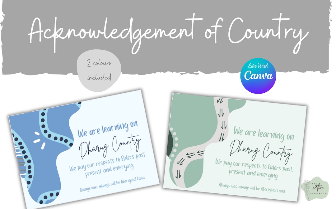 Acknowledgement of Country- Land and Sea Collection - Etsy Australia