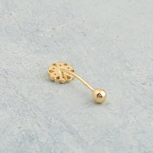 14K Gold Belly Button Ring Diamond Navel Piercing Jewellery - Etsy