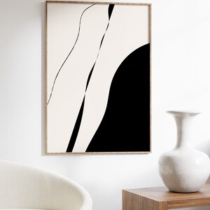 Minimal Line Art, Black Beige Set of 3, Simple Line Wall Art, Set of 3 ...