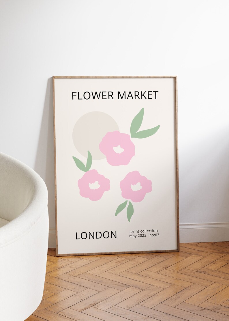 Pink Flower Market, Paris Flower Art, Pink Tones Poster, Flower Market ...