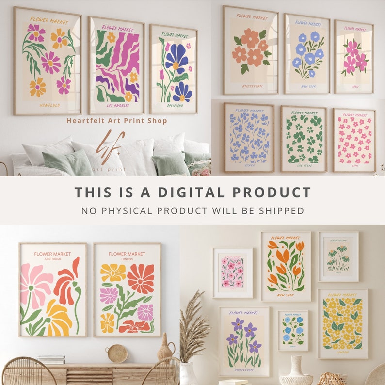 Pastel Florals Art, Mega Bundle Set, City Flower Market, Set of 50 ...