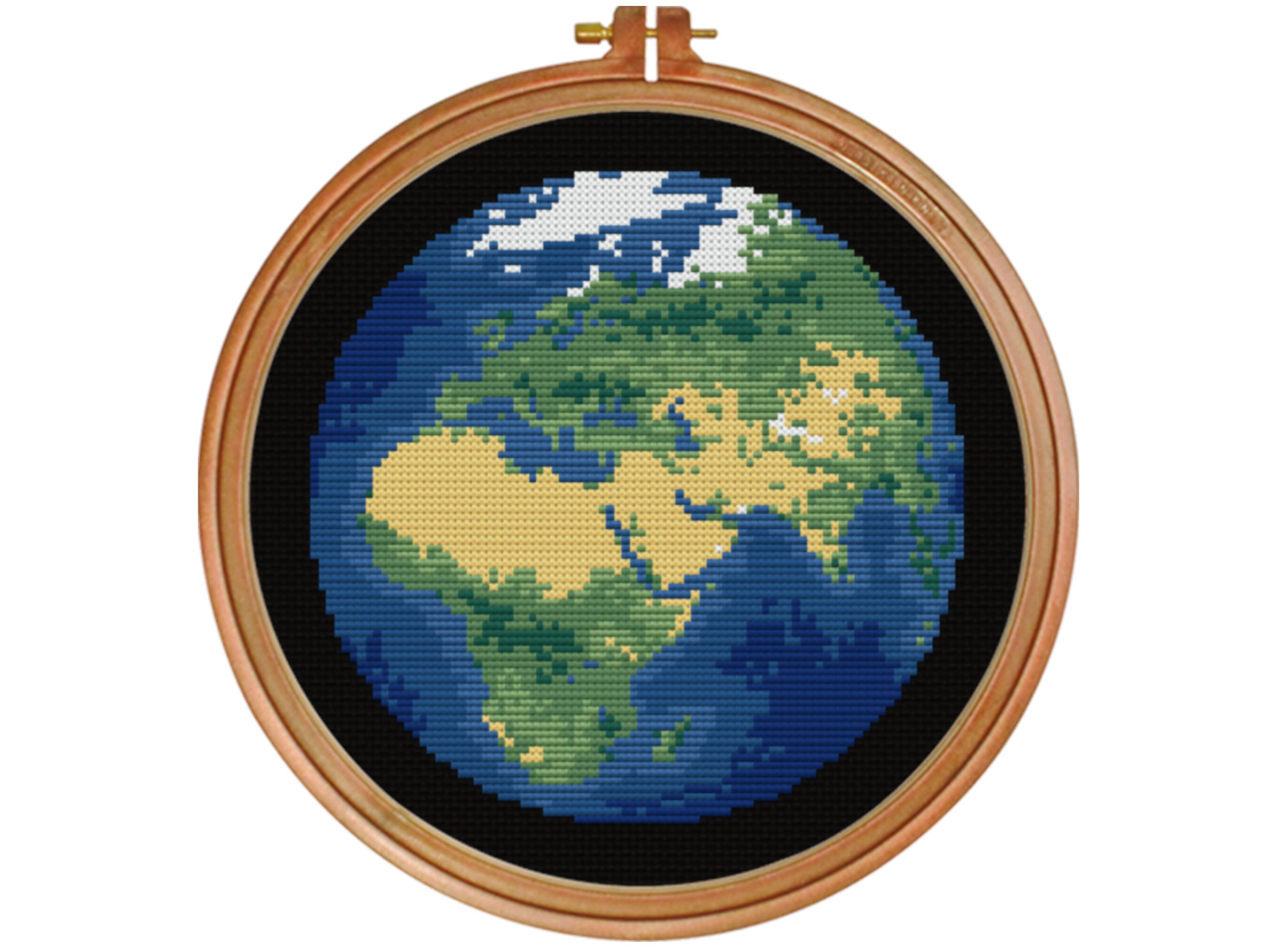 Earth Cross Stitch PDF / Planet Earth - Europe & Africa View X-stitch ...