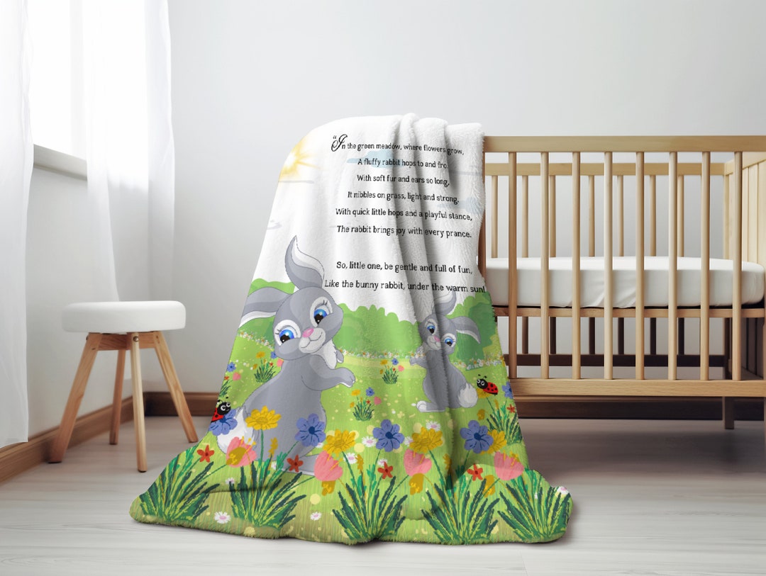 Luxurious Blanket With Rabbit Design for Babies and Children, Super ...
