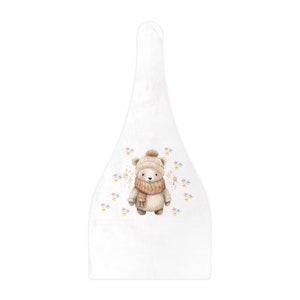 Winter Whimsy: Adorable Polar Bear Baby Beanies in Soft Jersey-knit ...
