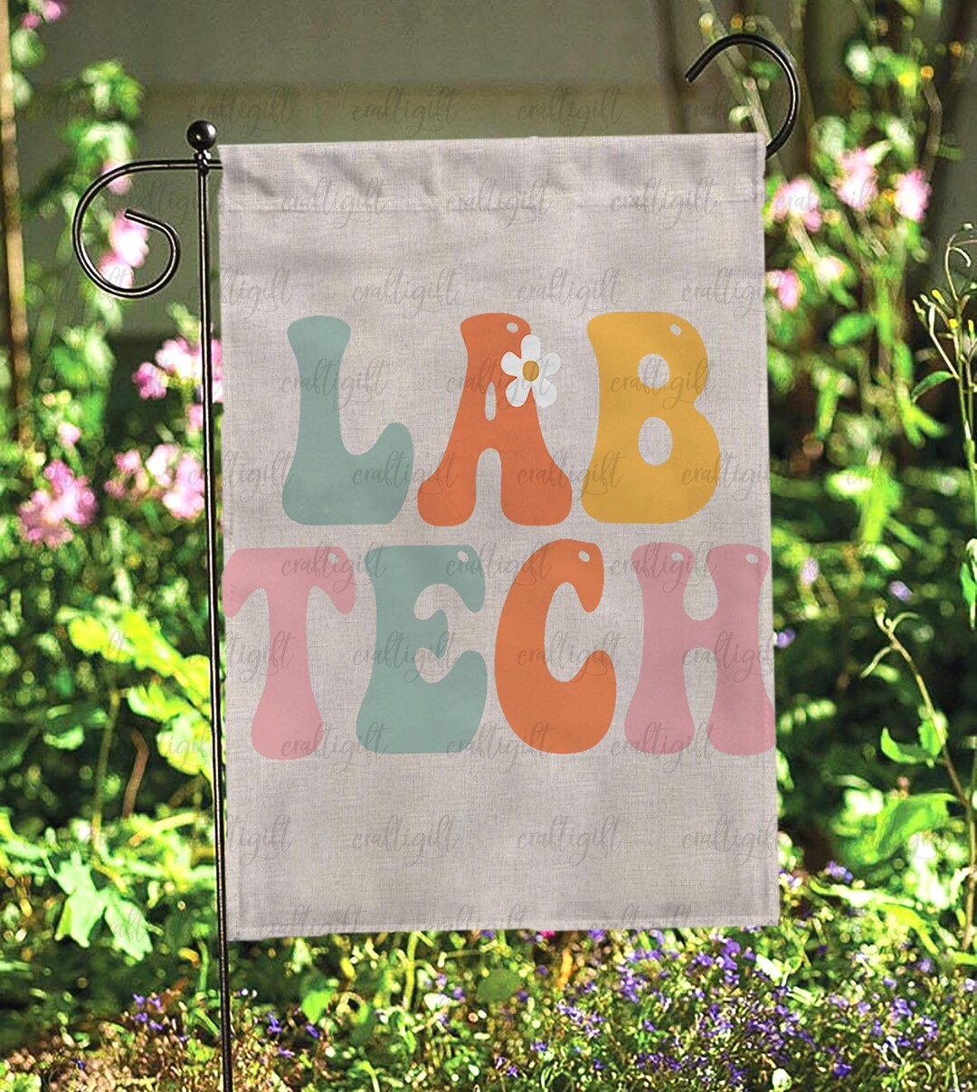 National Lab Tech Week 2025 Flag, Groovy Medical Lab Staff Appreciation ...