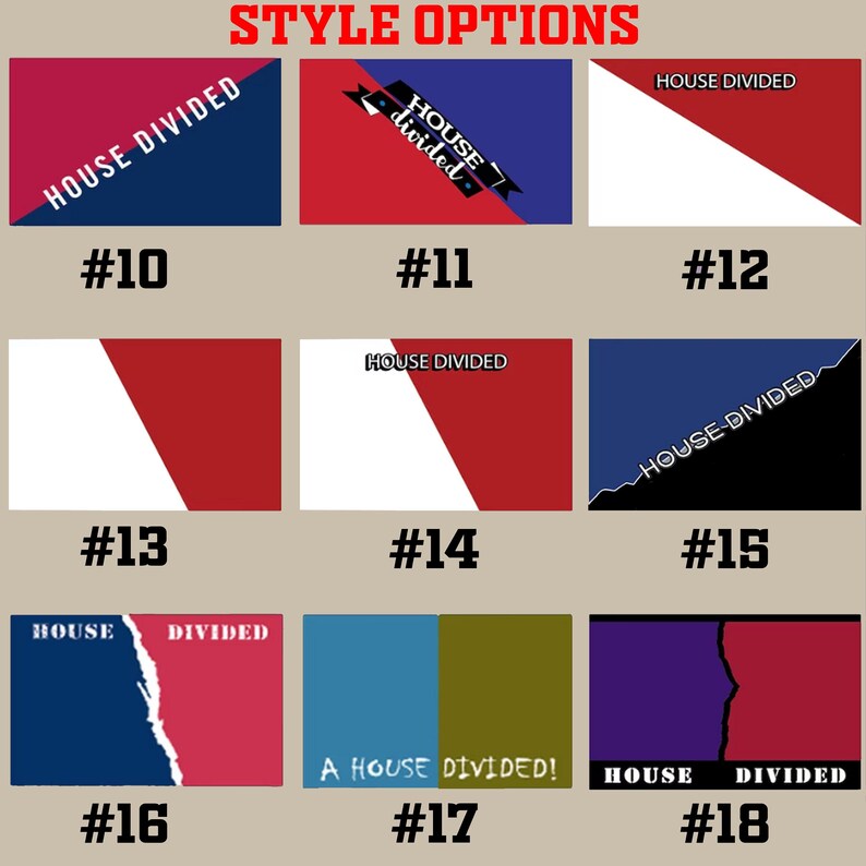 Personalized House Divided Flag, College Football, Hockey, Basketball ...