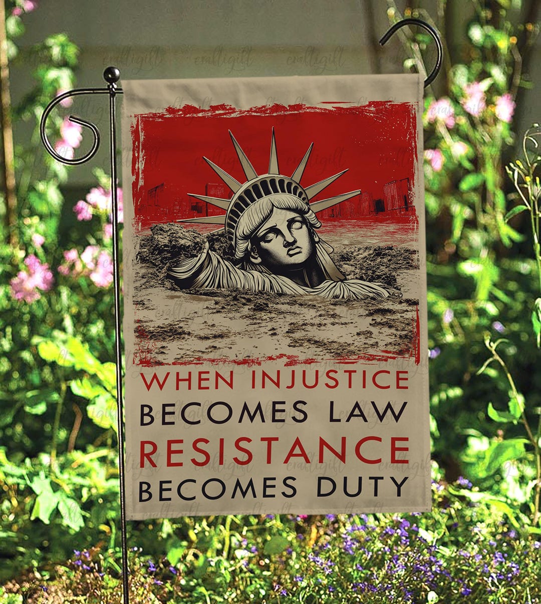 Retro When Injustice Becomes Law Flag, Pro Democracy Diversity Equity ...