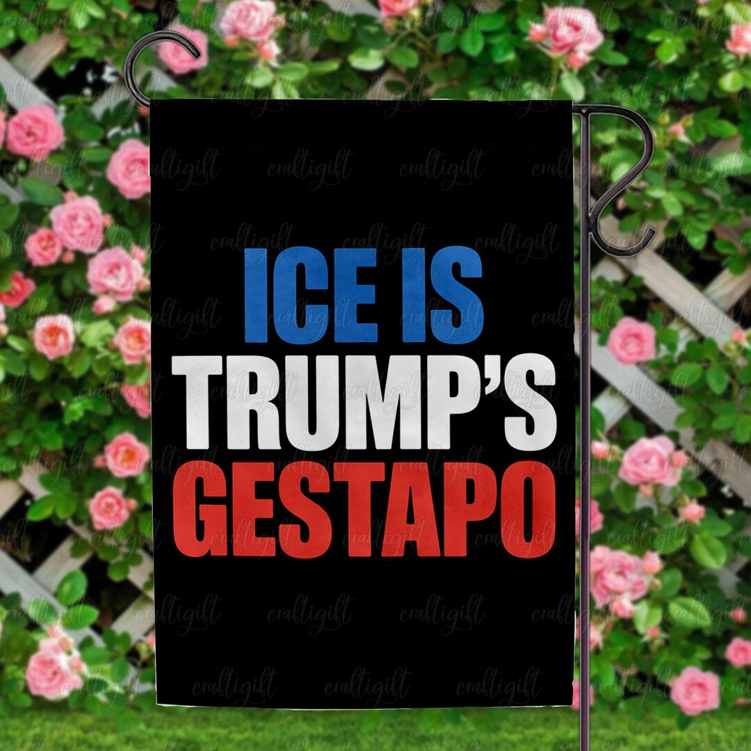 ICE Equal Trump's Gestapo Flag, Defund I.C.E Protest Outdoor Flag ...