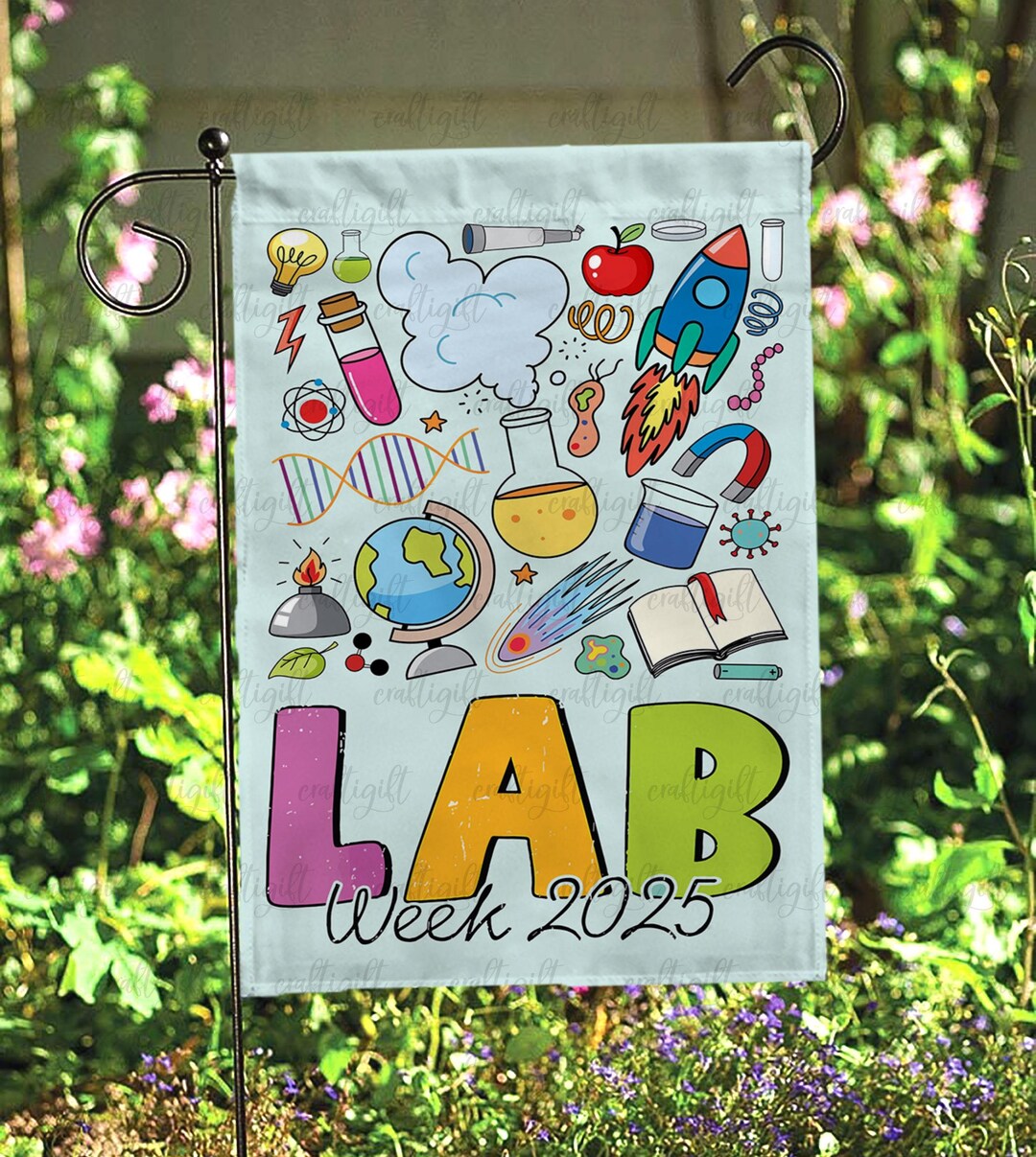 Laboratory Tech Funny Technologist Flag, Happy Lab Week 2025 Flag ...