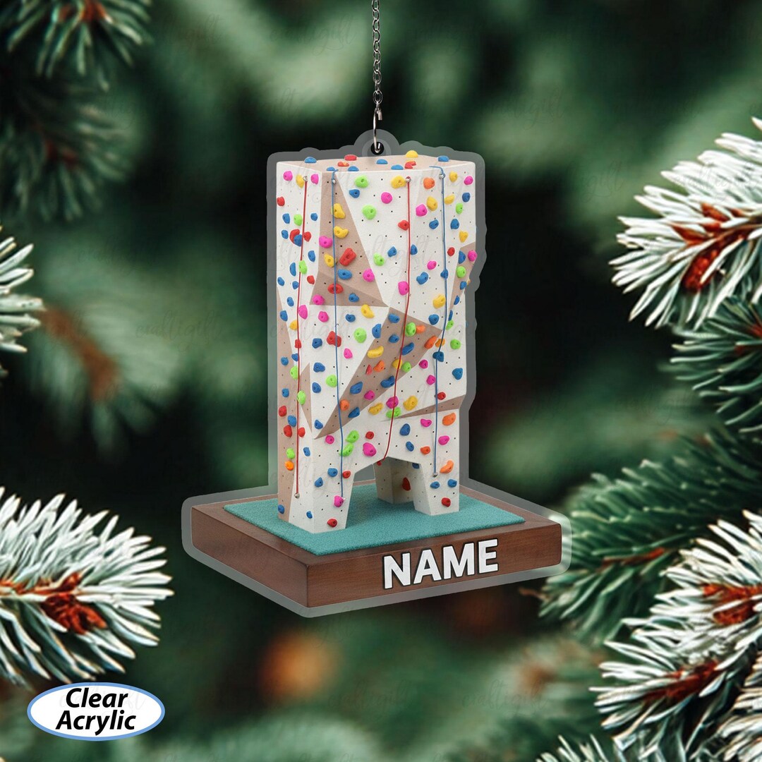 Custom Name Wall Climbing Ornament, Indoor Climbing Gym Ornament ...