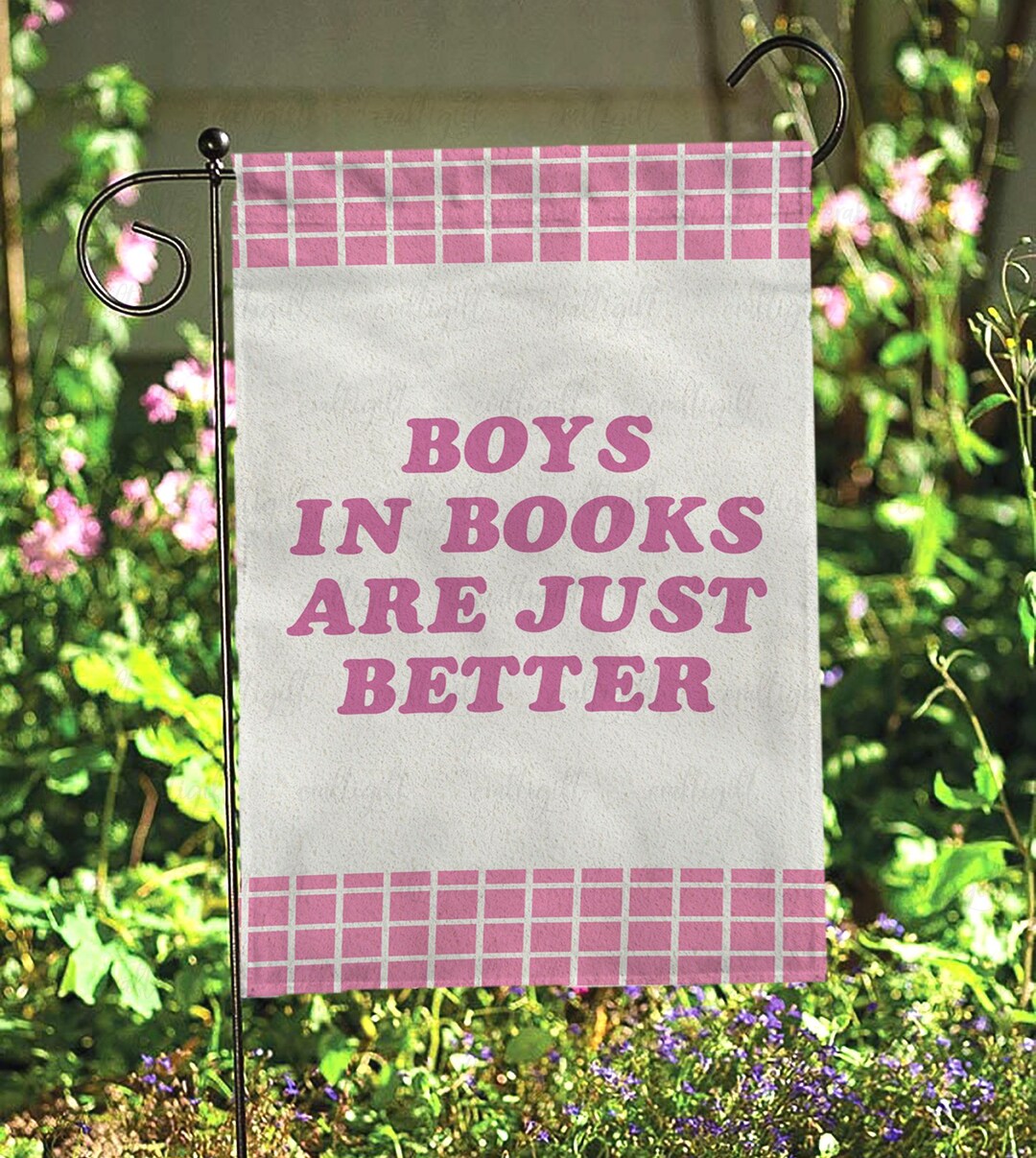 Pink Theme Book Day April Flag, Boys in Books Are Just Bette Flag, Book ...