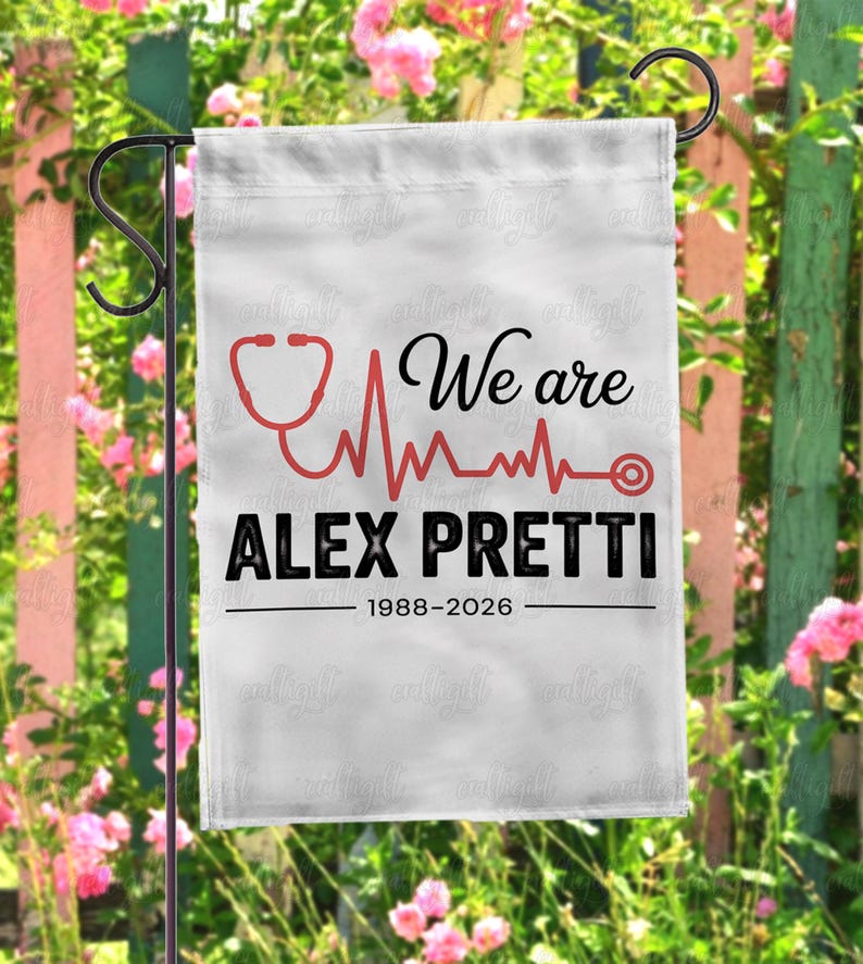 Justice for Alex Pretty Memorial Flag, We Are Alex Pretti Support Flag ...