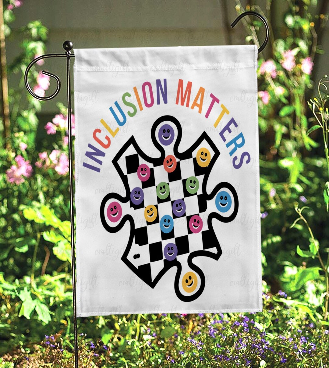 Inclusion Matters Autism Awareness Flag, Autism Mom Dad Gift, Autism ...