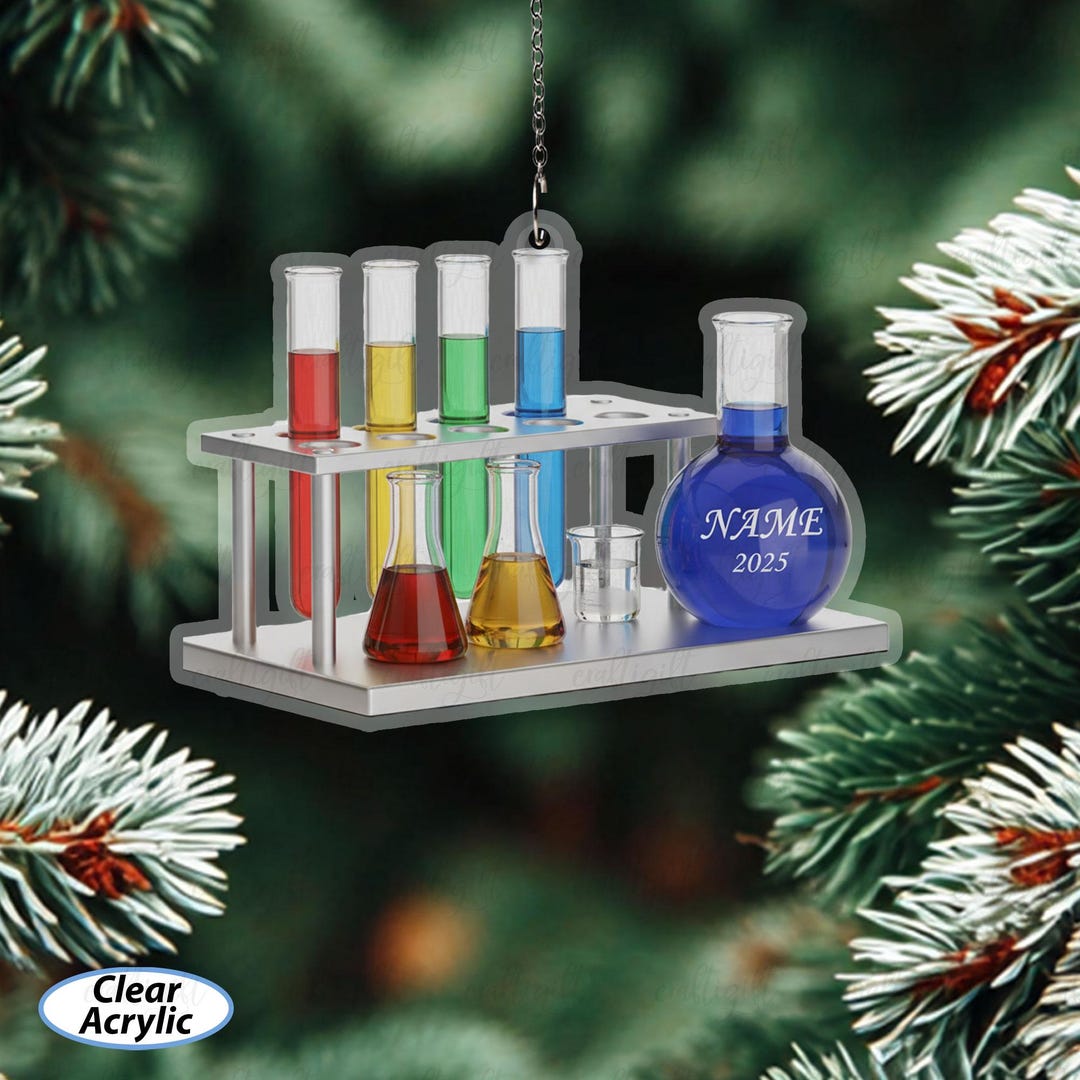 Personalized Chemistry Lab Ornament, Chemistry Ornament for Lab Workers ...