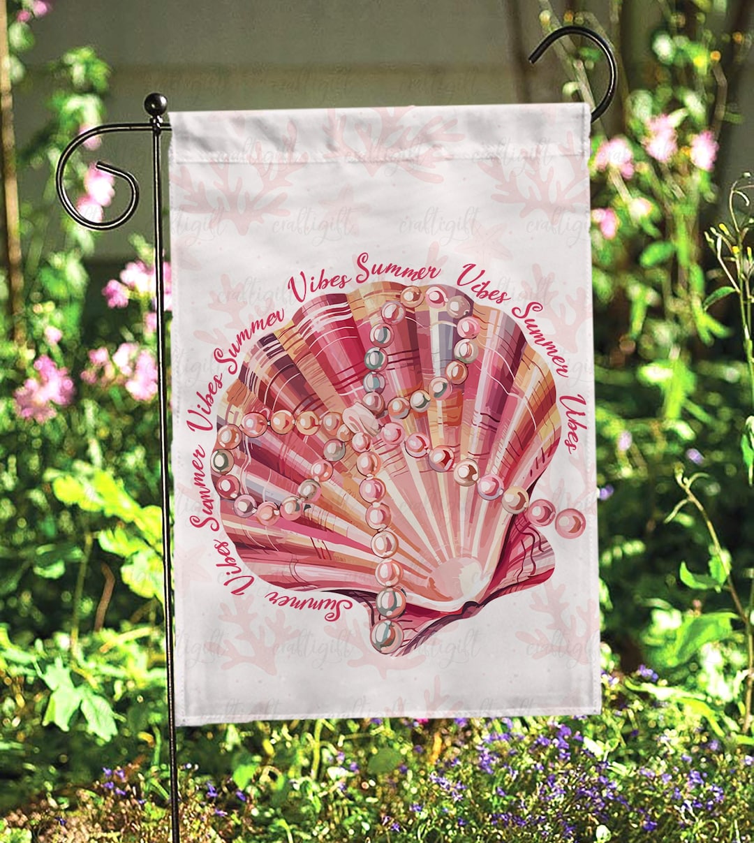 Clam Salty Soul Summer Vibes Flag, Beach Aesthetic Summer Flag ...