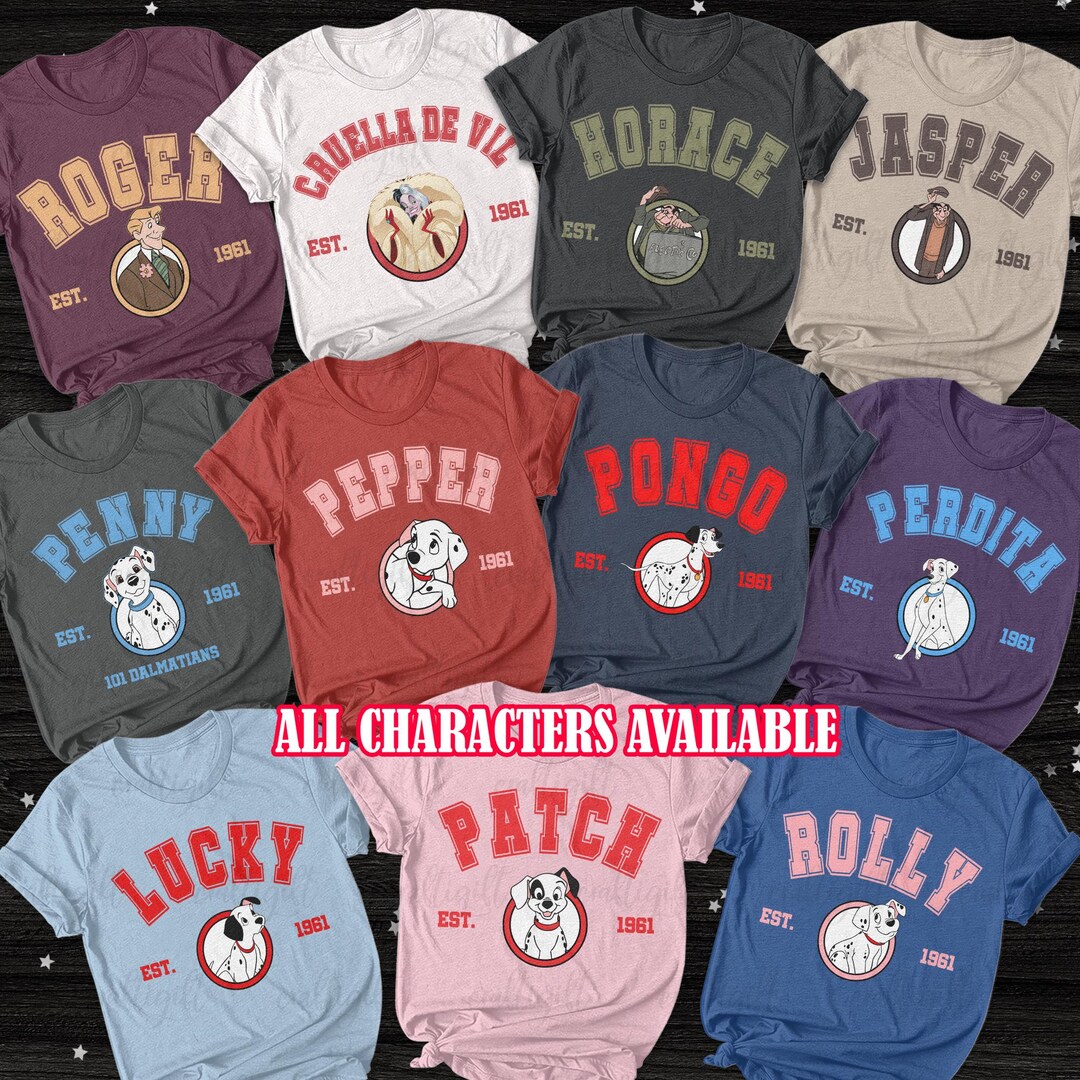 Retro 101 Dalmatians Est 1961 Shirt, One Hundred and One Dalmatians ...