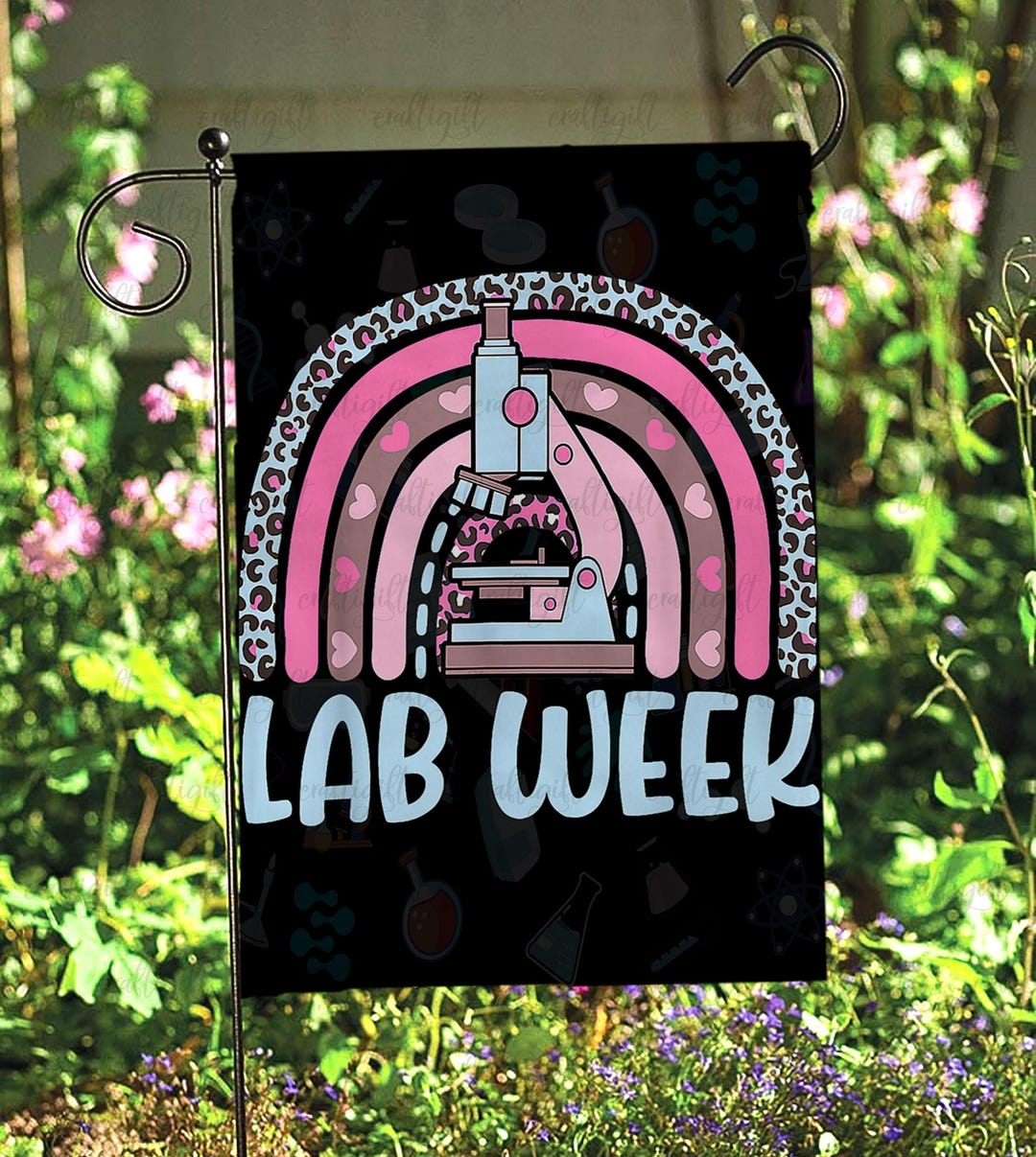 Rainbow With Heart Lab Week Pride Flag, Laboratory Tech Funny ...