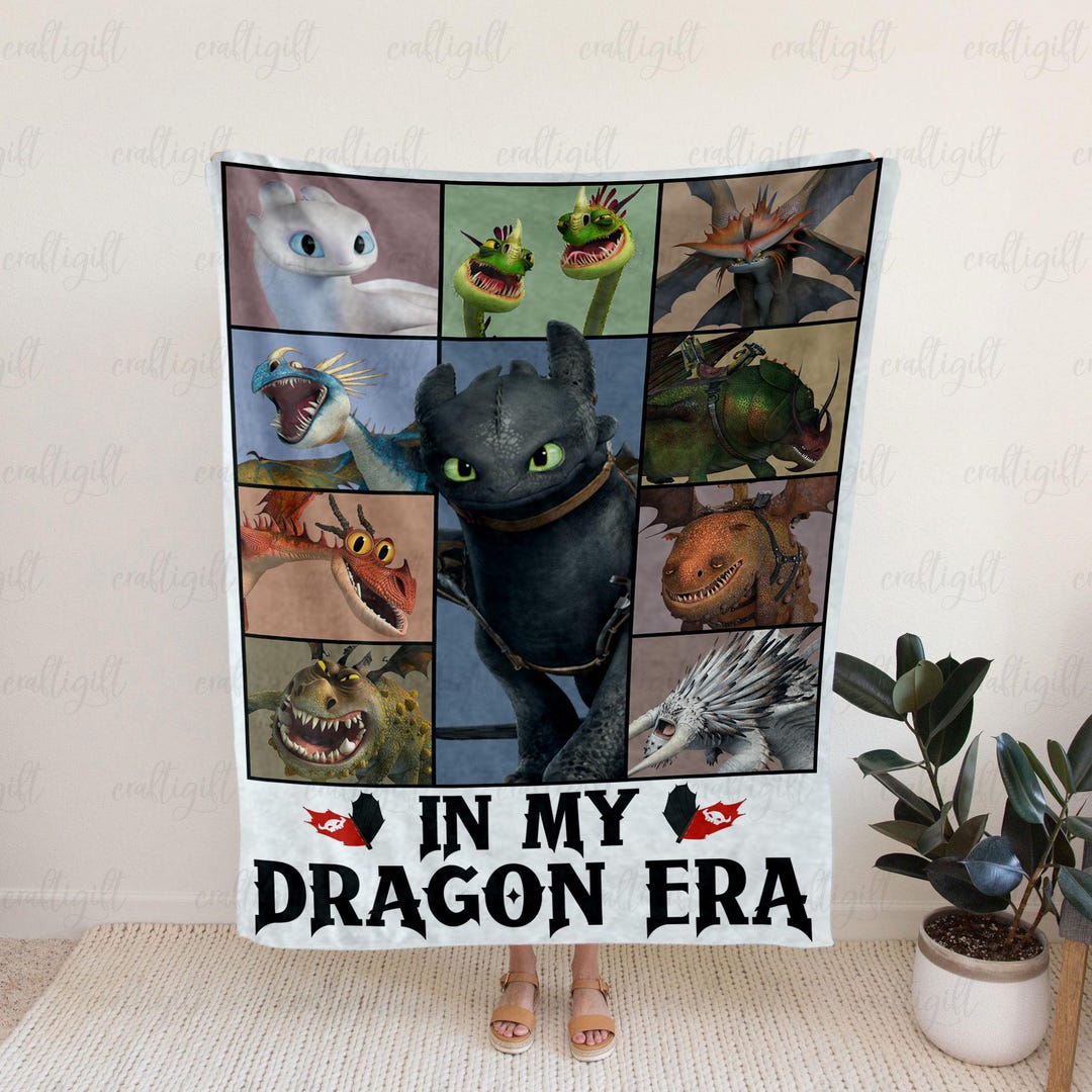 Custom Train Dragons Toothless Blanket, Night Fury Birthday Blanket ...