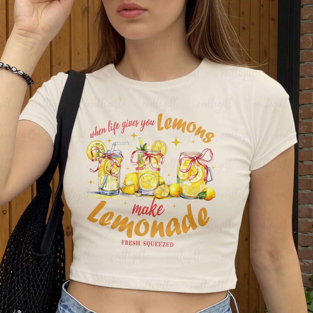 When Life Gives You Lemons Y2K Baby Tee, Coquette Summer Vibes Baby Tee ...
