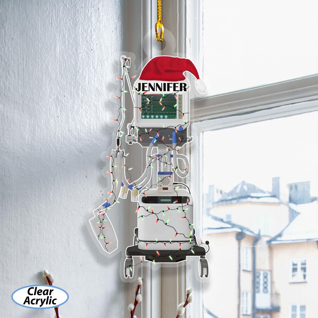Custom Intensive Care Unit Ornament, Hospital Equipment Christmas ...
